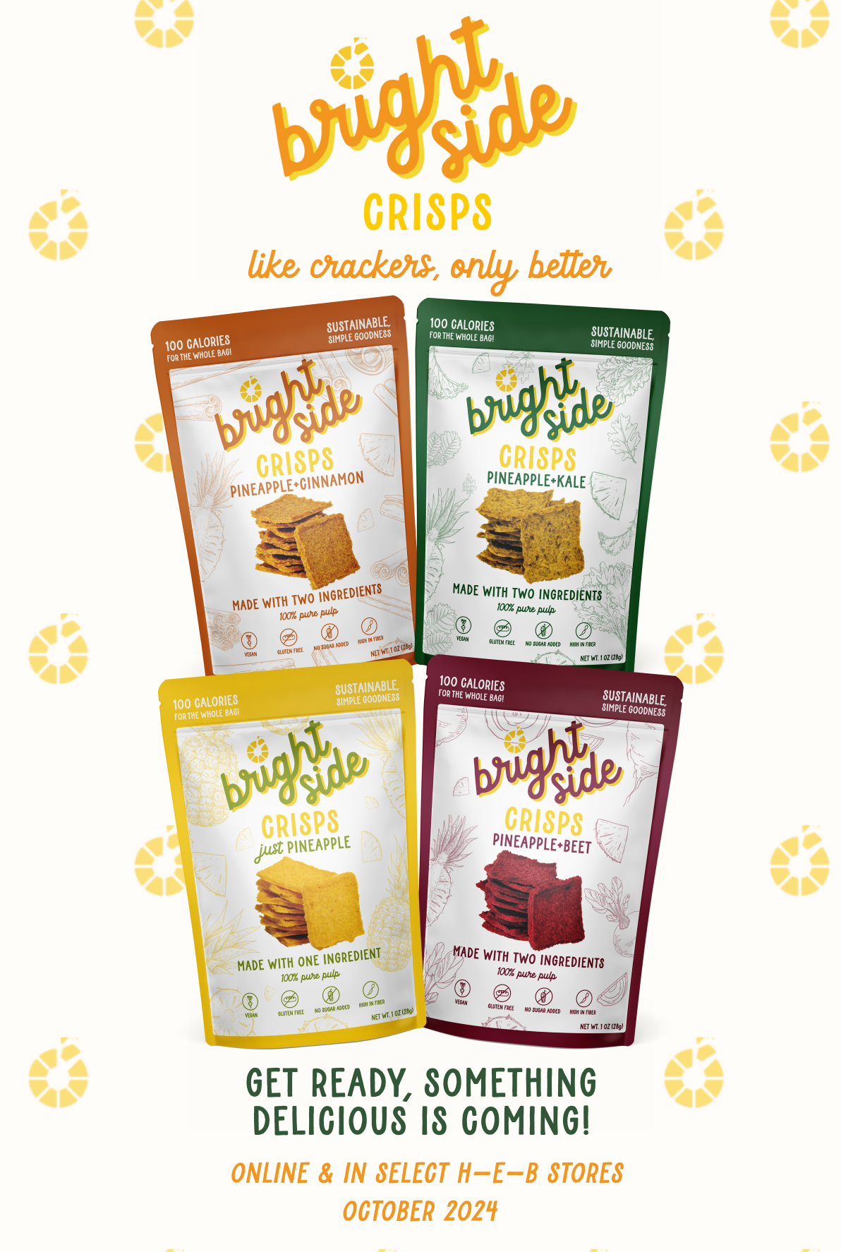 Only TWO ingredients, Vegan, Gluten-Free, High Fiber Bright Side Crisp ...